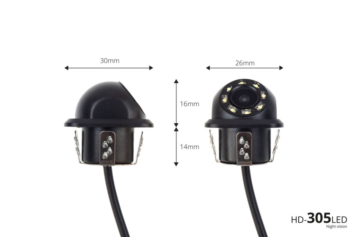 Auto parkošanās sensors TFT02 4,3" with HD-305-LED 4 sensors white ...